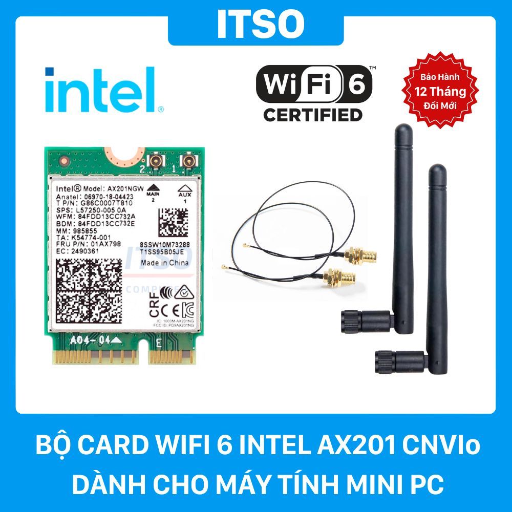 Bộ card WIFI 6 Intel AX201 dành cho ASRock DeskMini B760 | Shopee Việt Nam