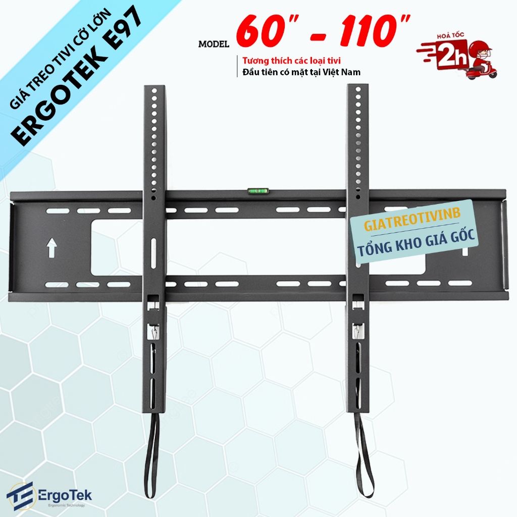 Giá Treo Tivi Sát Tường ErgoTek E97 65 - 75 - 85 - 110 Inch - Khung Treo Tivi Cố Định Siêu Chắc ...