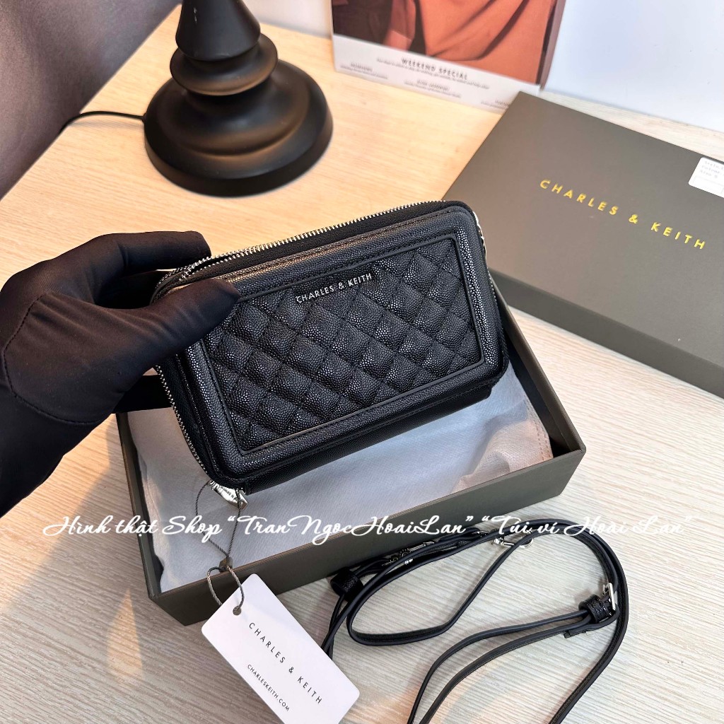 túi đeo chéo nữ có ngăn chứa đt + ảnh full box Ck6-10840105 đủ màu ...