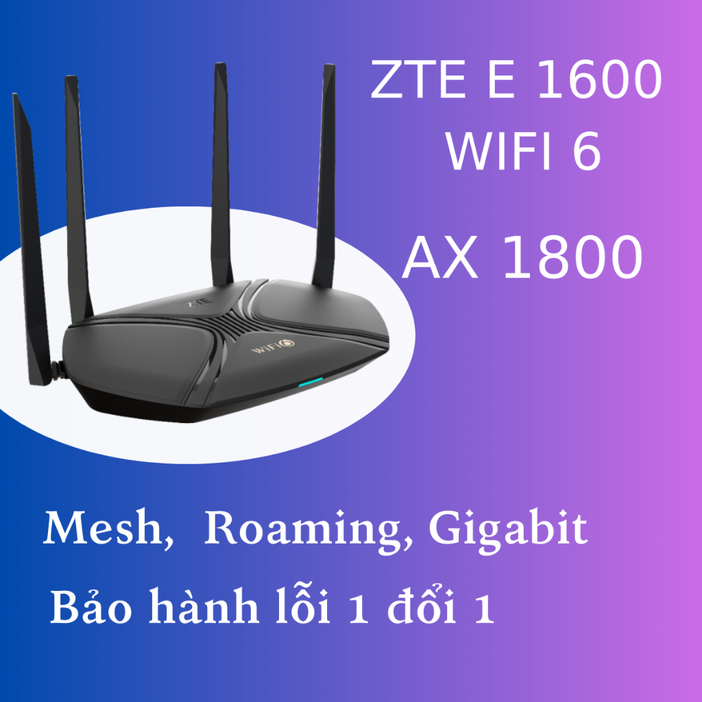 Combo router wifi6 zte ax1800Mbps + DÂY MẠNG CAT6 Bấm Sẵn 2 đầu 10m 15m ...