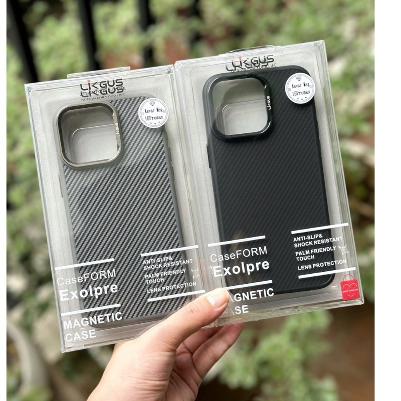 Ốp lưng Likgus Carbon Fiber Case chống sốc Hỗ trợ sạc Không dây cho ...