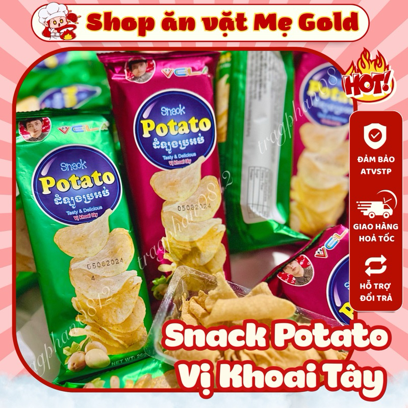 Combo gói snack potato vị khoai tây Vela (gói 26g) | Shopee Việt Nam