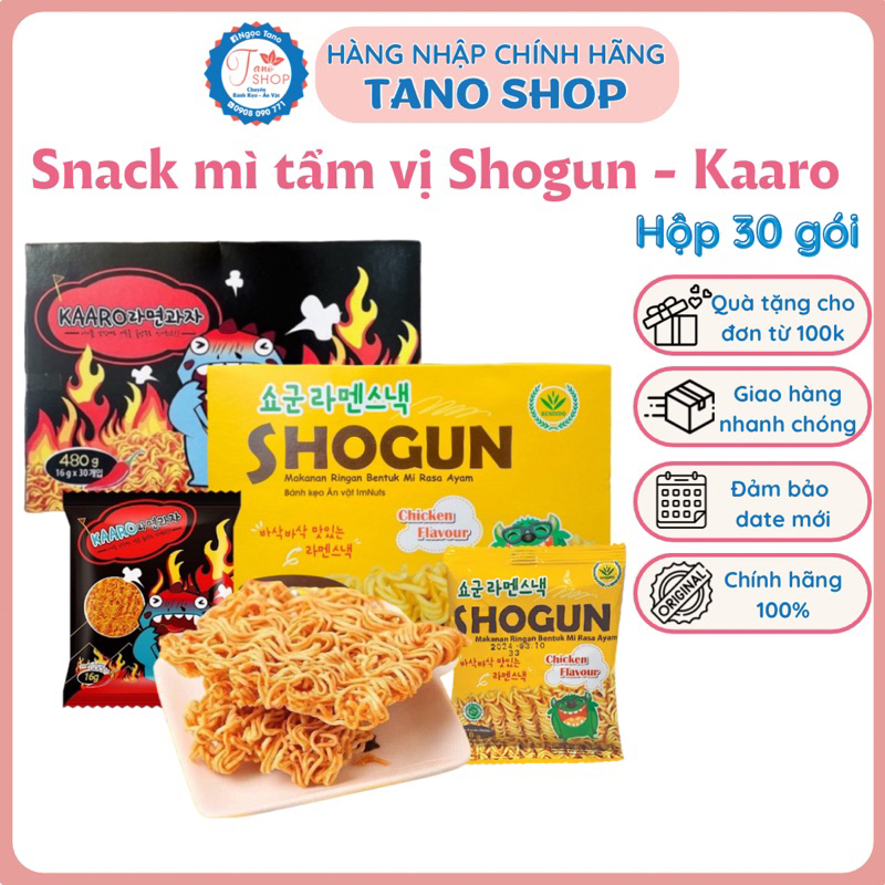 [Hộp 30 gói] Snack mì ăn liền Shogun - Kaaro thơm ngon - Hàn Quốc, ăn vặt ngon rẻ TaNo | Shopee ...
