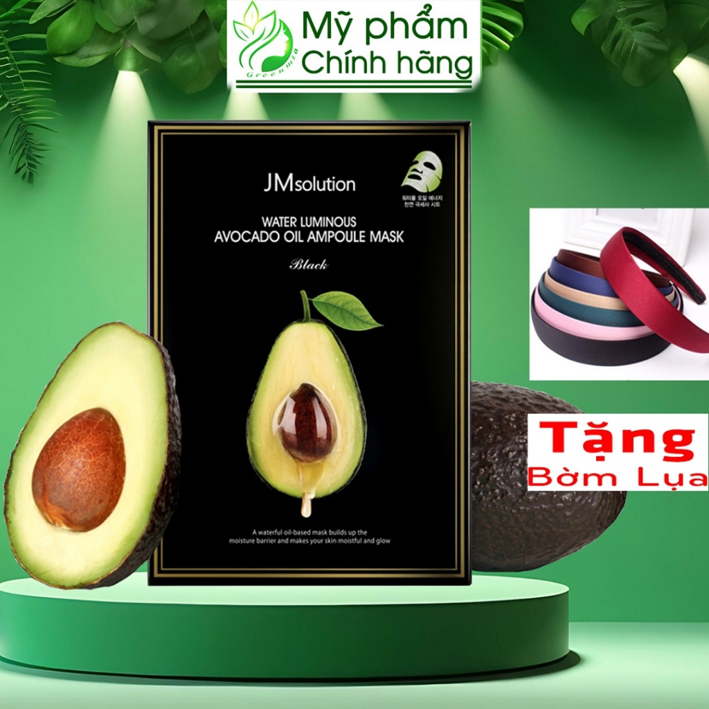 Mặt Nạ JM Solution Chiết Xuất Bơ [HỘP 10 MẾNG TẶNG BỜM LỤA] Cấp Ẩm Dưỡng Da Mềm Mịn JMSolution ...