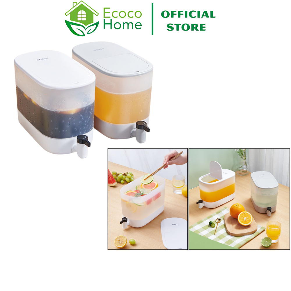 Bình Nước Tủ Lạnh ECOCO 4L Có Vòi Chịu Nhiệt Độ Cao, Đựng Nước Ép, Trái Cây Cao Cấp Tiện Dụng ...