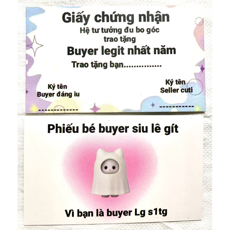 Card Giấy Chứng Nhận Buyer Legit 2 mặt - Card Des Kí Nhận Dthw | Shopee ...