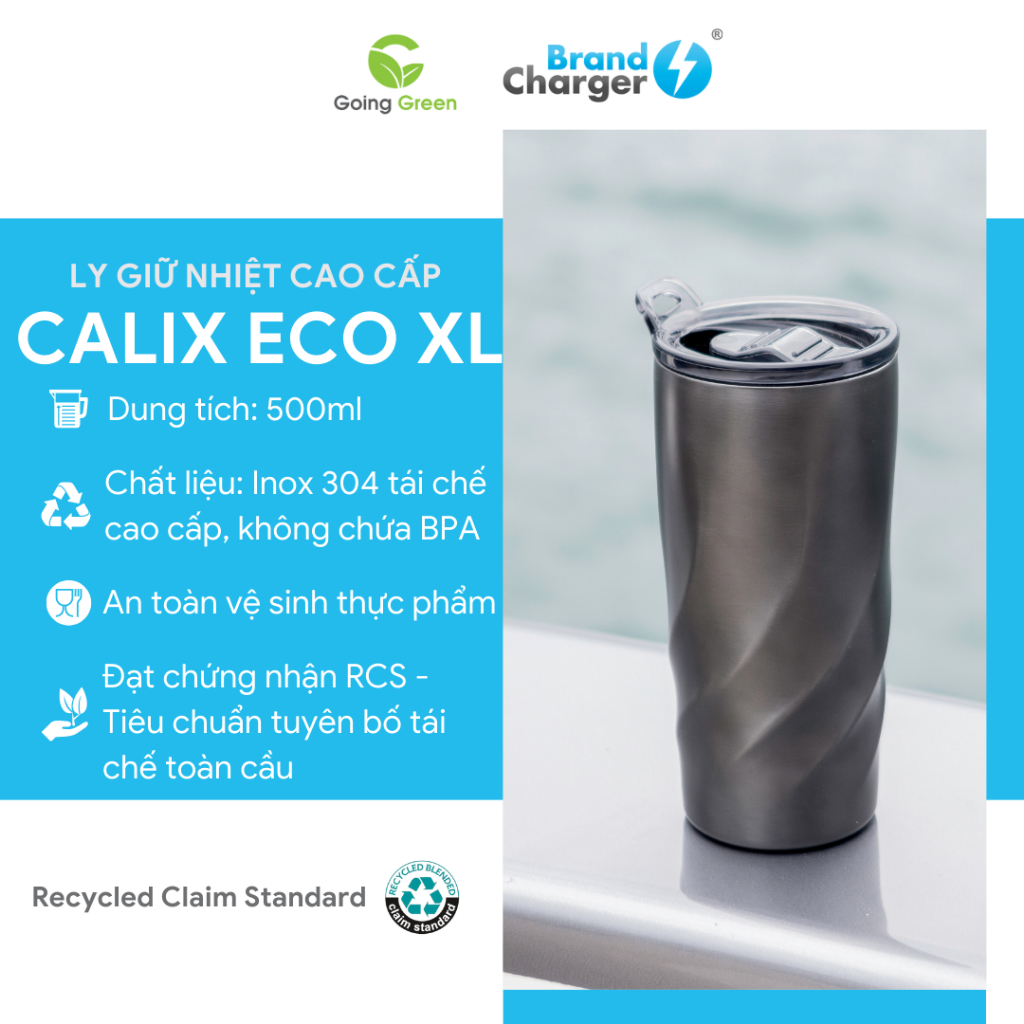 Bình giữ nhiệt inox 304 cao cấp, sang trọng Brandcharger Calix Eco XL ...