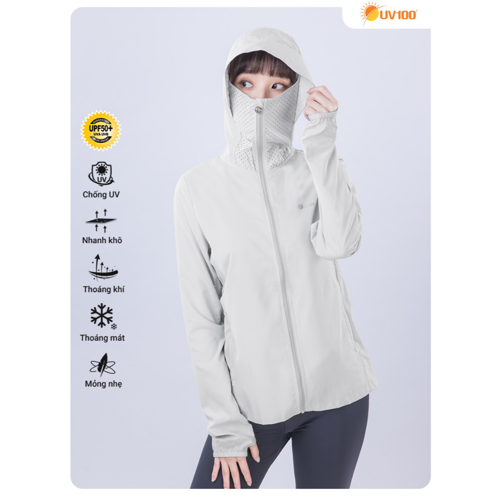 [Giao hoả tốc] Áo khoác chống nắng Suptex Cool UV100 AL23126 siêu mỏng nhẹ, có mặt nạ che mặt ...