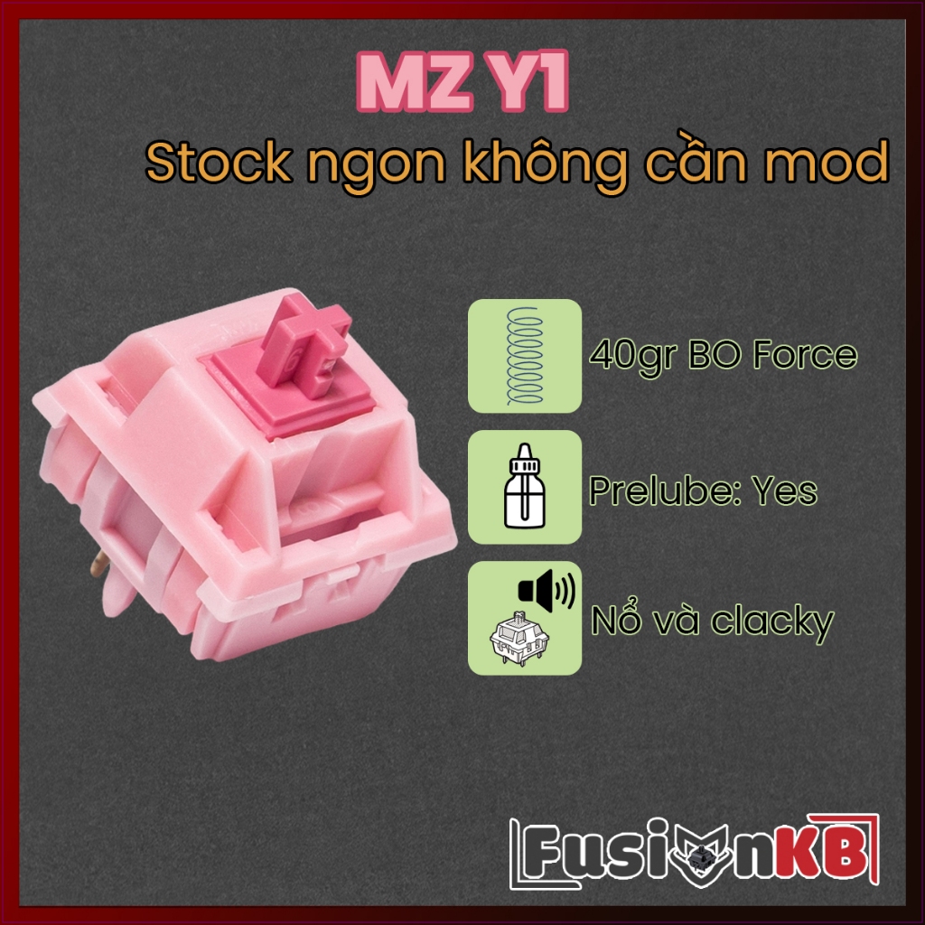 MZ Y1 Switch | Thocky switch | 57gr Bottom Out | Công tắc bàn phím cơ ...