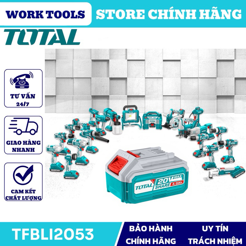 TOTAL Pin 20V 5.0Ah TFBLI2053 ( Chính hãng Total ) | Shopee Việt Nam
