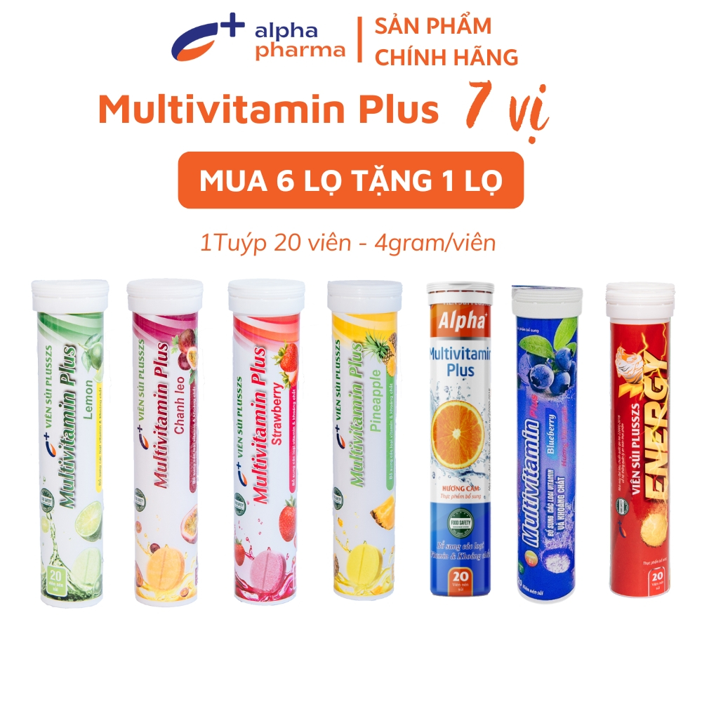 [MUA 6 TẶNG 1] Viên Sủi Vitamin tổng hợp 7 Vị - Multivitamin Plus (20 viên x 4g) | Shopee Việt Nam