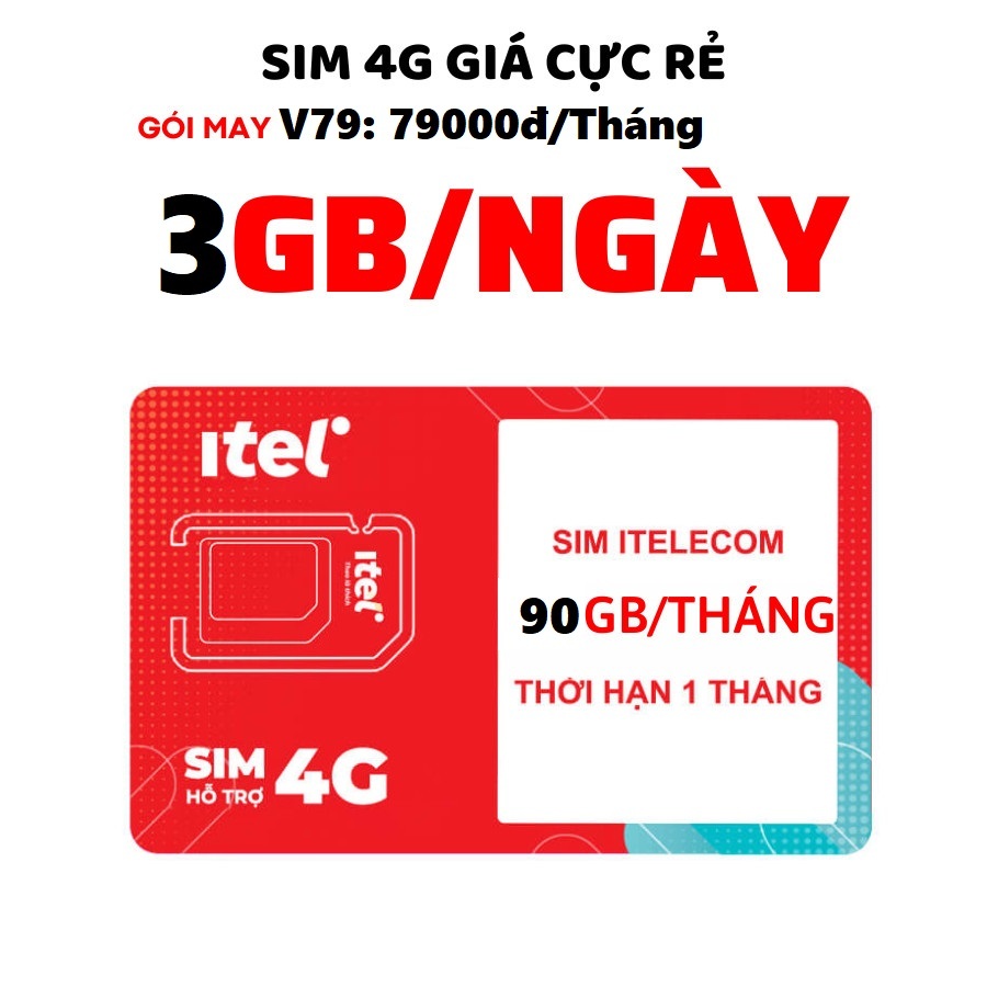 Sim 4G Itelecom Vinaphone Tiêu Data Tặng 90GB/tháng - TỐC ĐỘ CAO Sim ...