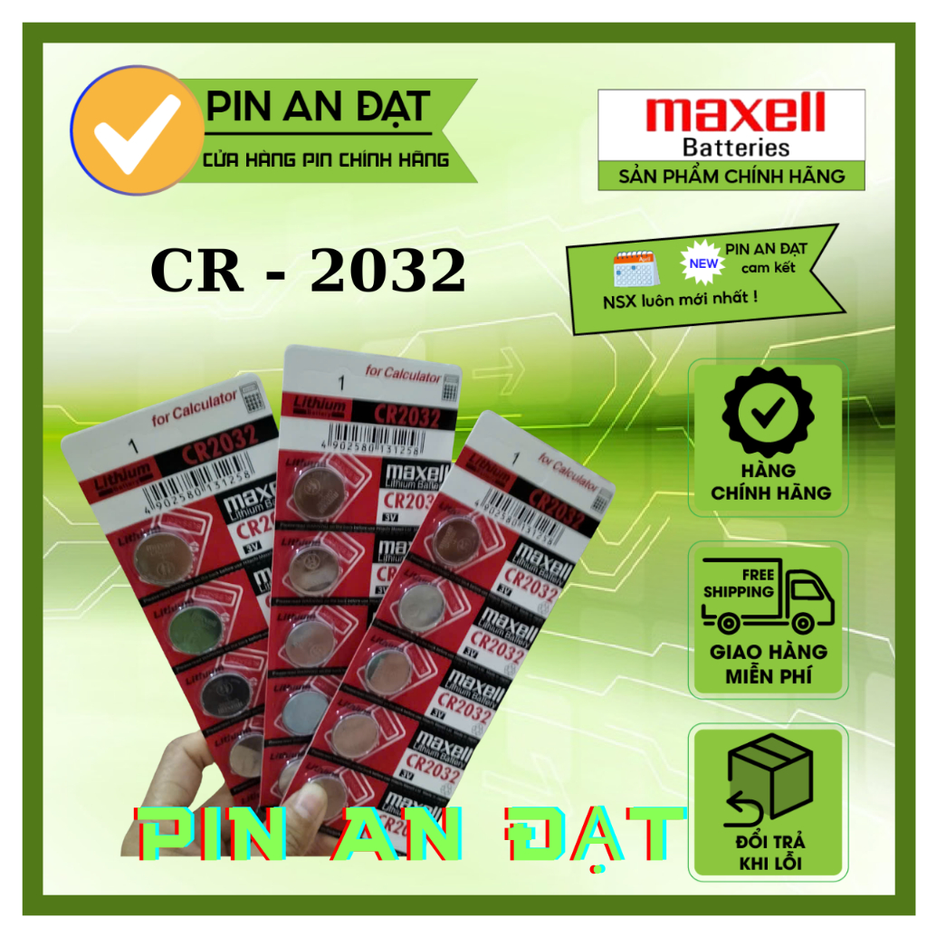 Pin CMOS Maxell CR2032 Lithium 3V ( 1 vỉ 5 viên)-CR2032 Lithium Battery ...