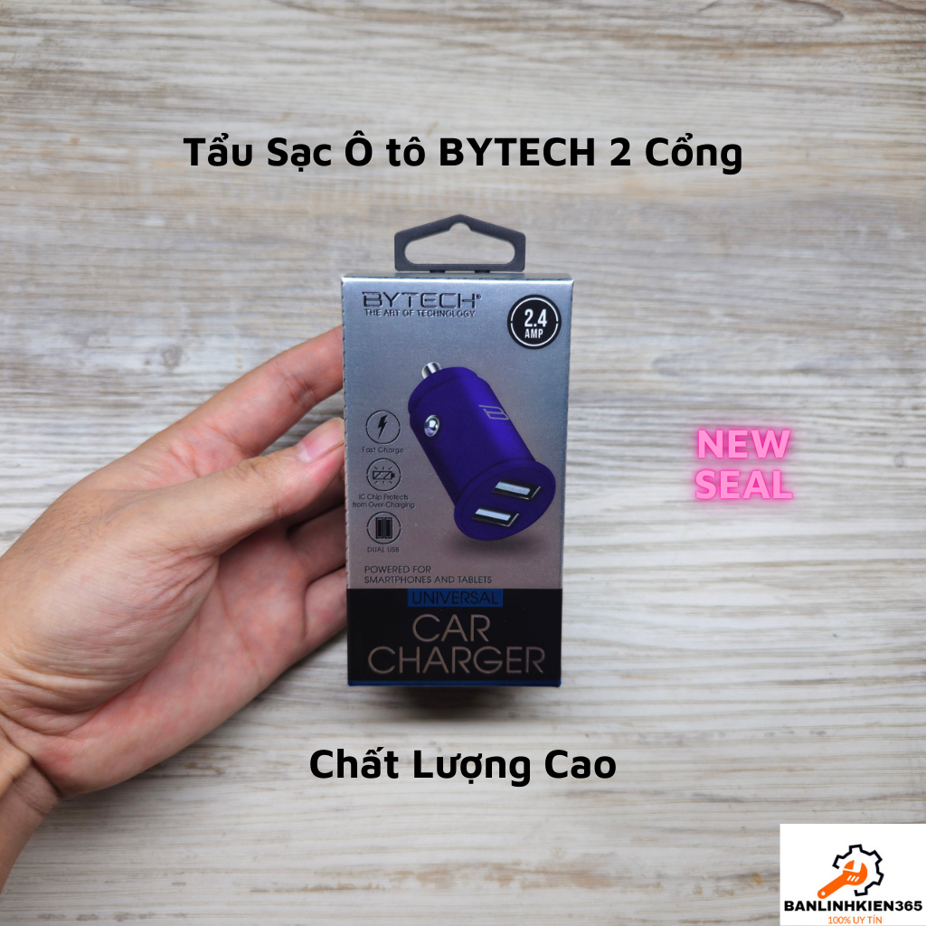 Tẩu Sạc Ô Tô BYTECH 2 Cổng Chính Hãng Xuất Mỹ | Shopee Việt Nam