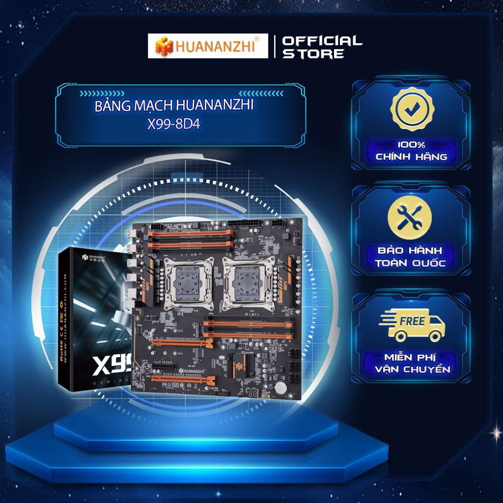 BẢNG MẠCH HUANANZHI X99-8D4 | Shopee Việt Nam