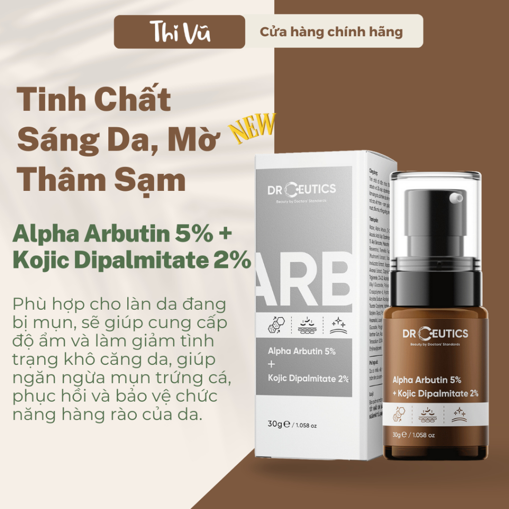 Tinh Chất Làm Sáng Da Và Hỗ Trợ Làm Mờ Thâm Nám DrCeutics Alpha Arbutin Alpha Arbutin 5% Và ...