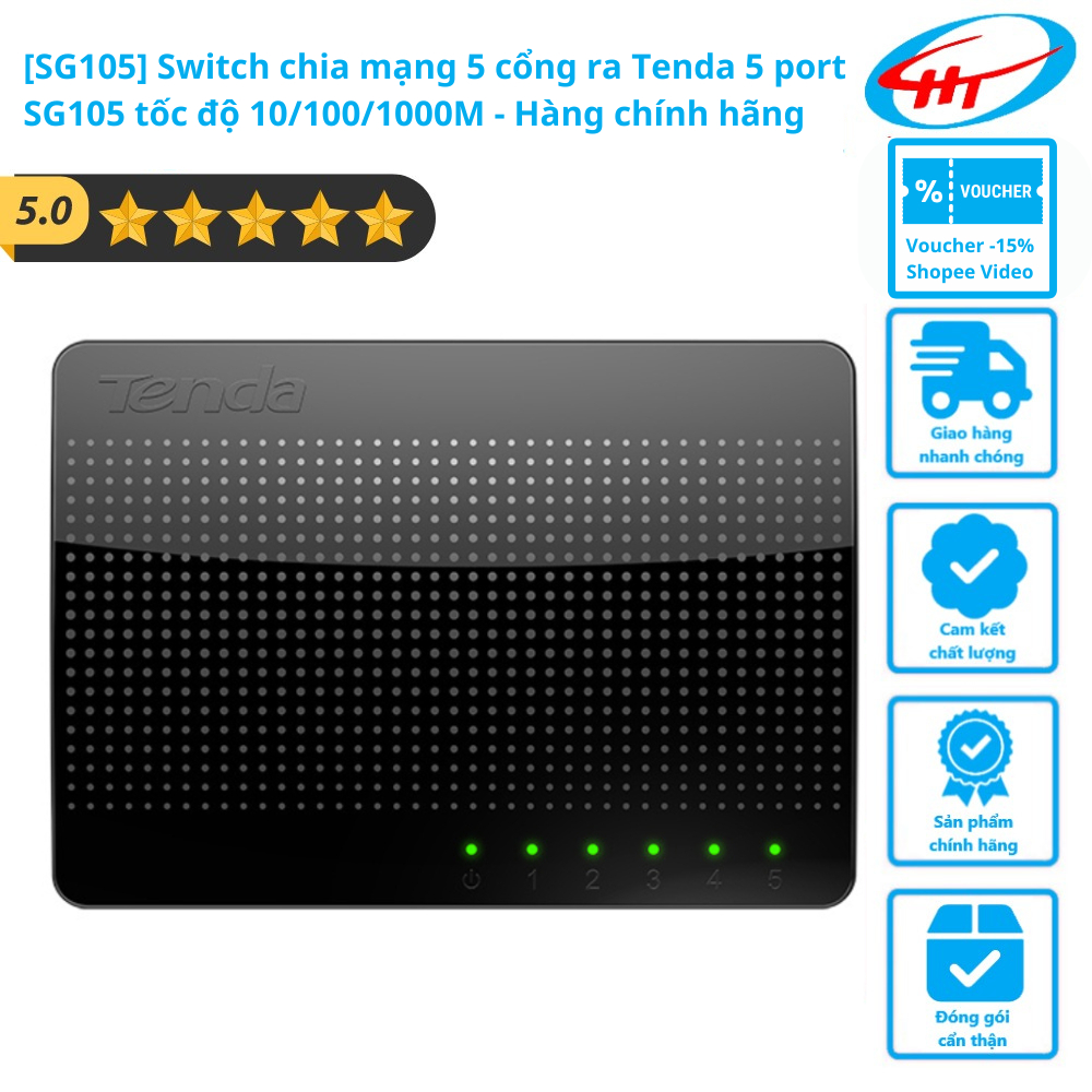 [SG105] Switch chia mạng 5 cổng ra Tenda 5 port SG105 tốc độ 10/100 ...
