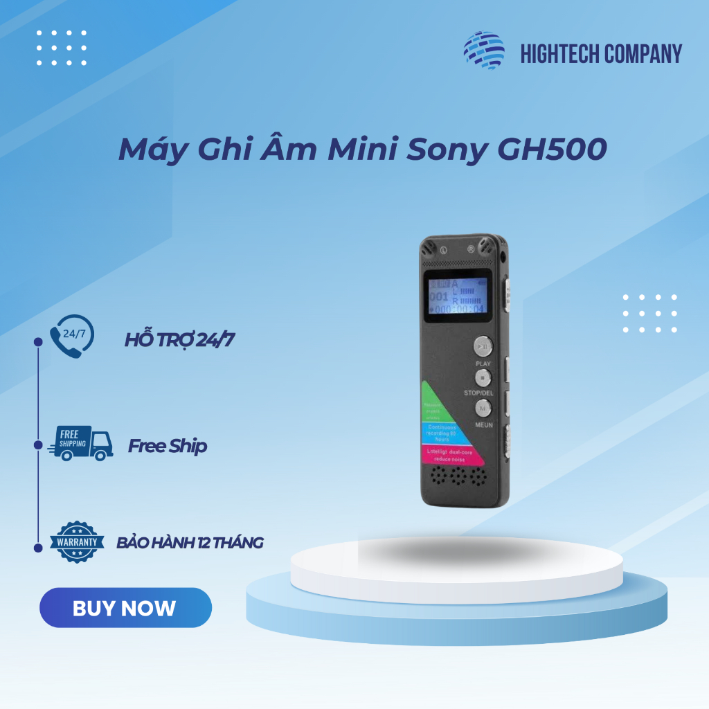 Máy Ghi Âm Chuyên Nghiệp Sony GH500 2 Micro Thu Tiếng Lọc Ồn Pin 80 Giờ, Dung Lượng 8GB Và 32GB ...