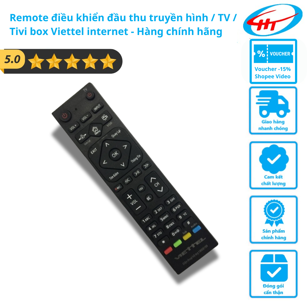 [Tặng kèm Pin] Remote điều khiển đầu thu truyền hình / TV / Tivi box ...