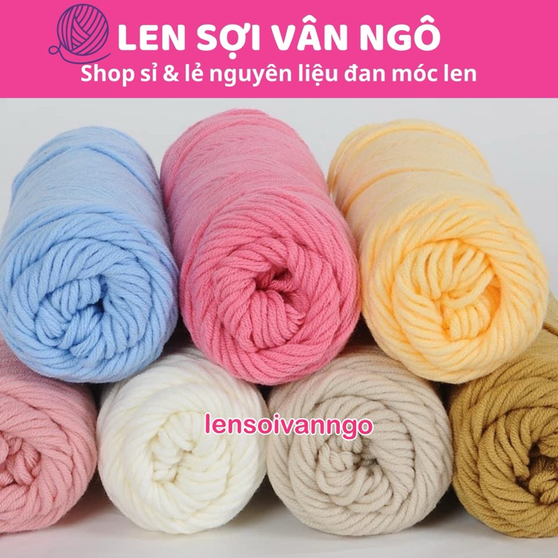 Len cotton love (len ống nội địa 3mm) (cuộn 100gr) | Shopee Việt Nam