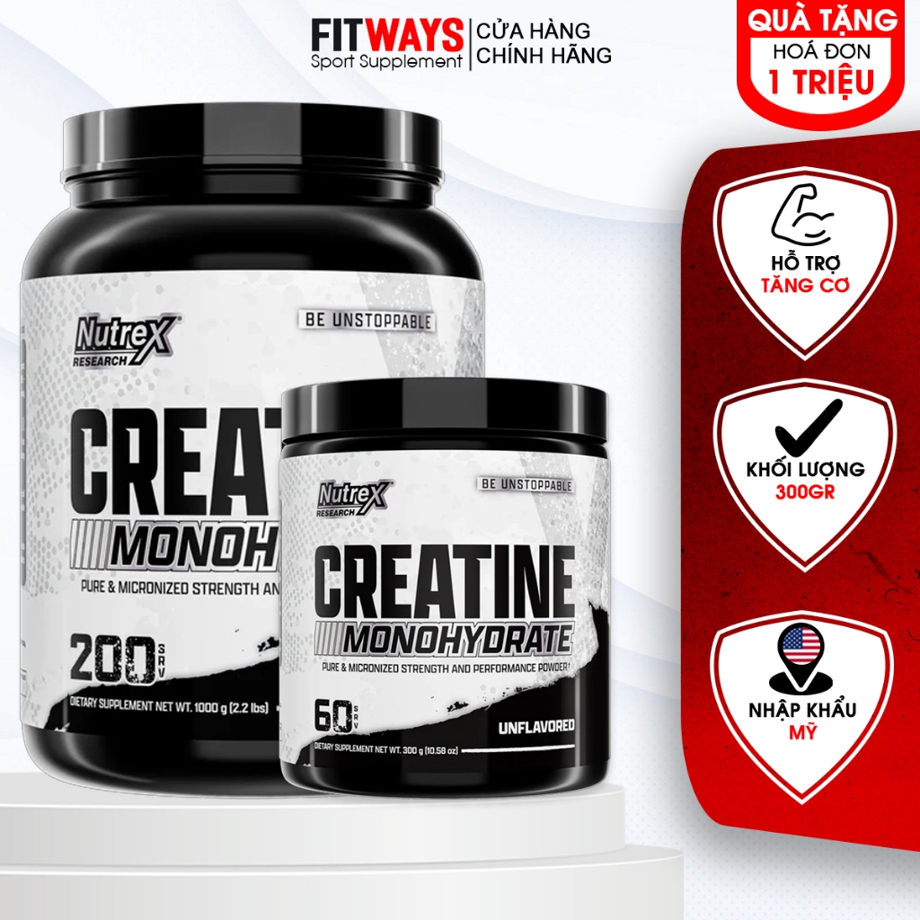 Nutrex Creatine Monohydrate Pure & Micronized 300G (60 Servings ...