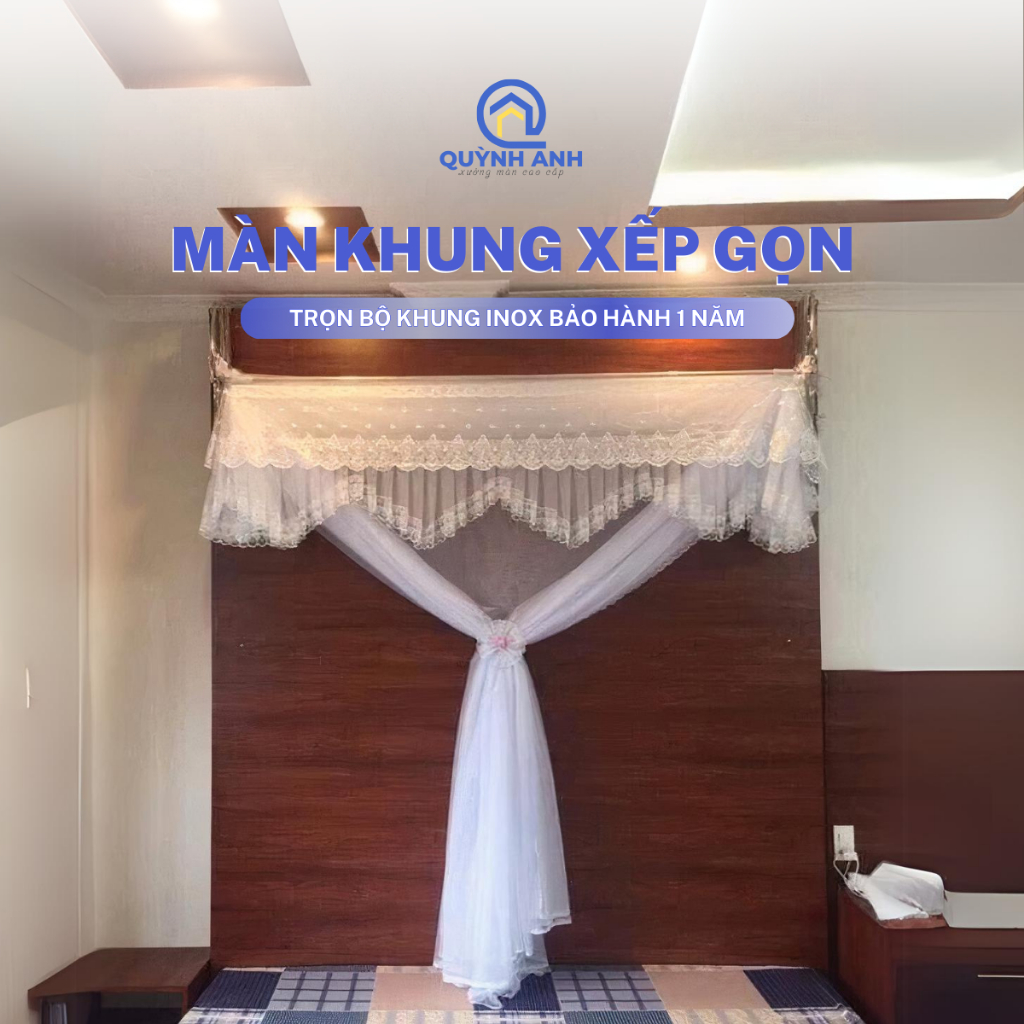 Màn Khung Xếp Gọn Tuyn Lạnh Cao Cấp Loại 1, Trọn Bộ Khung Màn Inox Bền ...