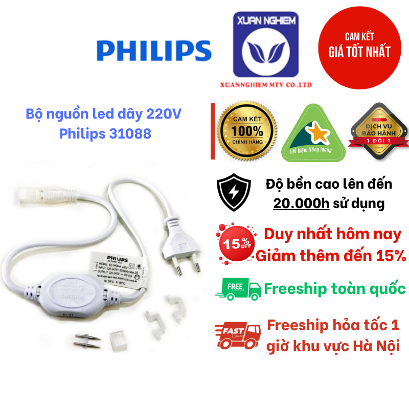 Bộ nguồn đèn Led dây 220V Philips 31088 | Shopee Việt Nam
