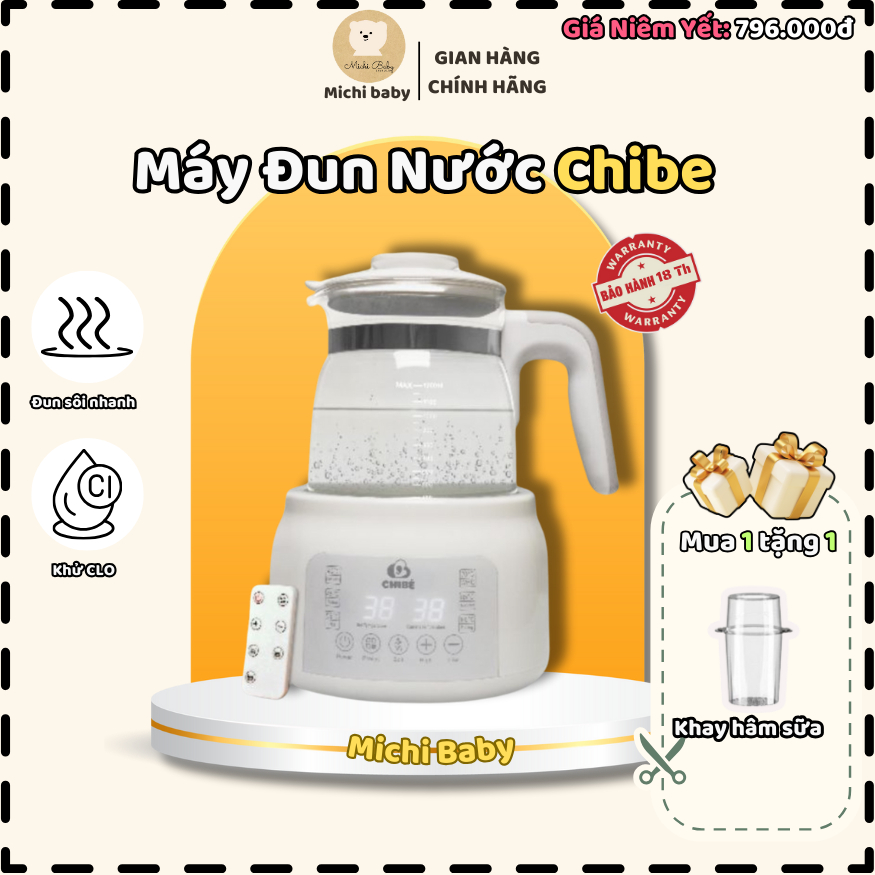 Michibaby- Máy Đun Nước Pha Sữa Chibe Cho Bé Có Điều Khiển Từ Xa ...