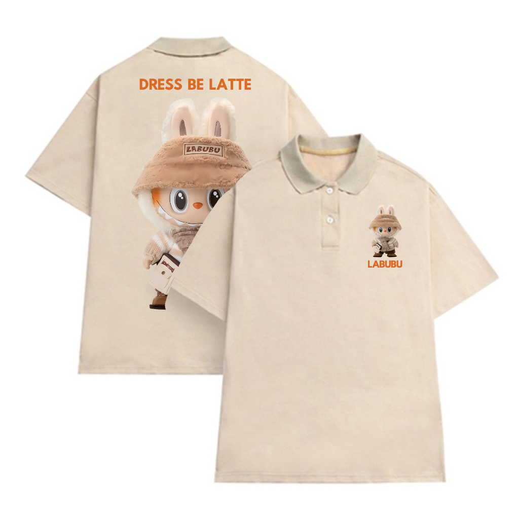 Áo Polo Unisex Họa Tiết LABUBU, Áo Polo Nam Nữ Form Rộng Chất Poly Thái ...