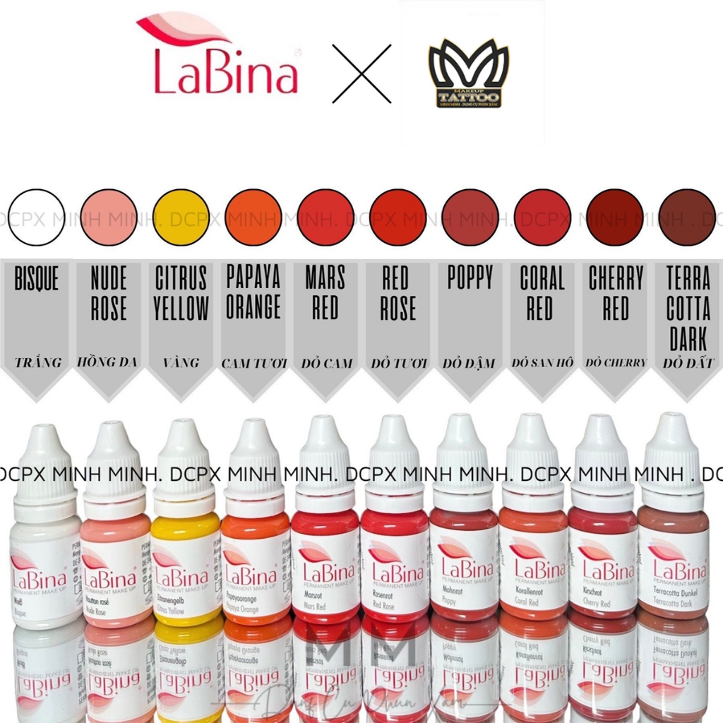 Mực Labina - Đức Minisize 3.3ml / Fullsize 10ml - Màu Trong, Nhanh Bám ...