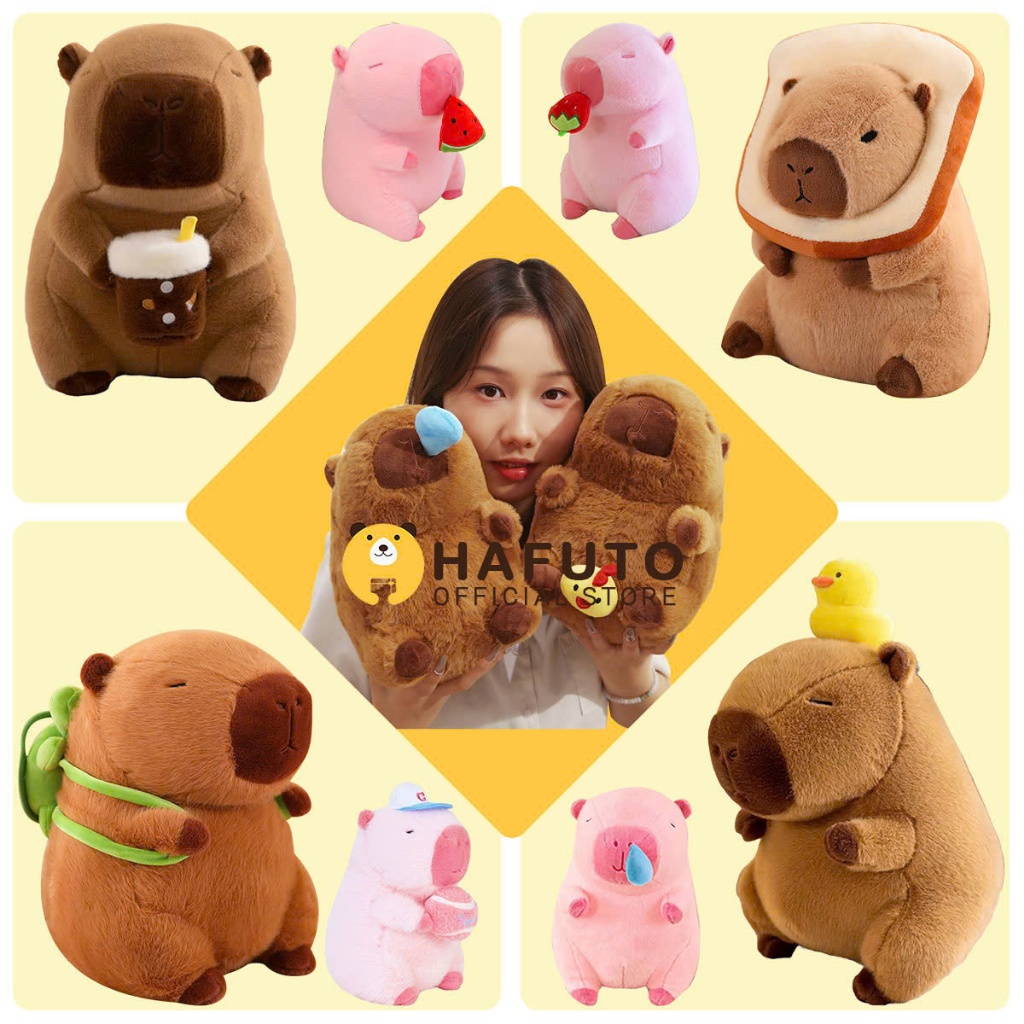 Gấu Bông Chuột Capybara Hafuto siêu xinh, món quà tặng đồ chơi thú nhồi ...