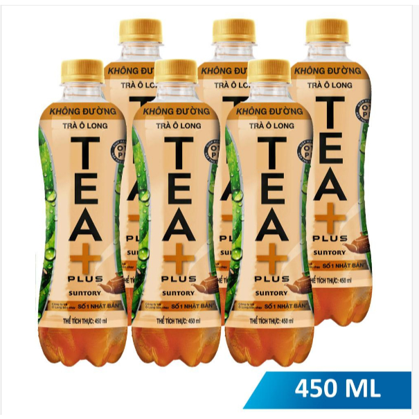 Trà Olong không đường Tea Plus 6 x 450ml | Shopee Việt Nam