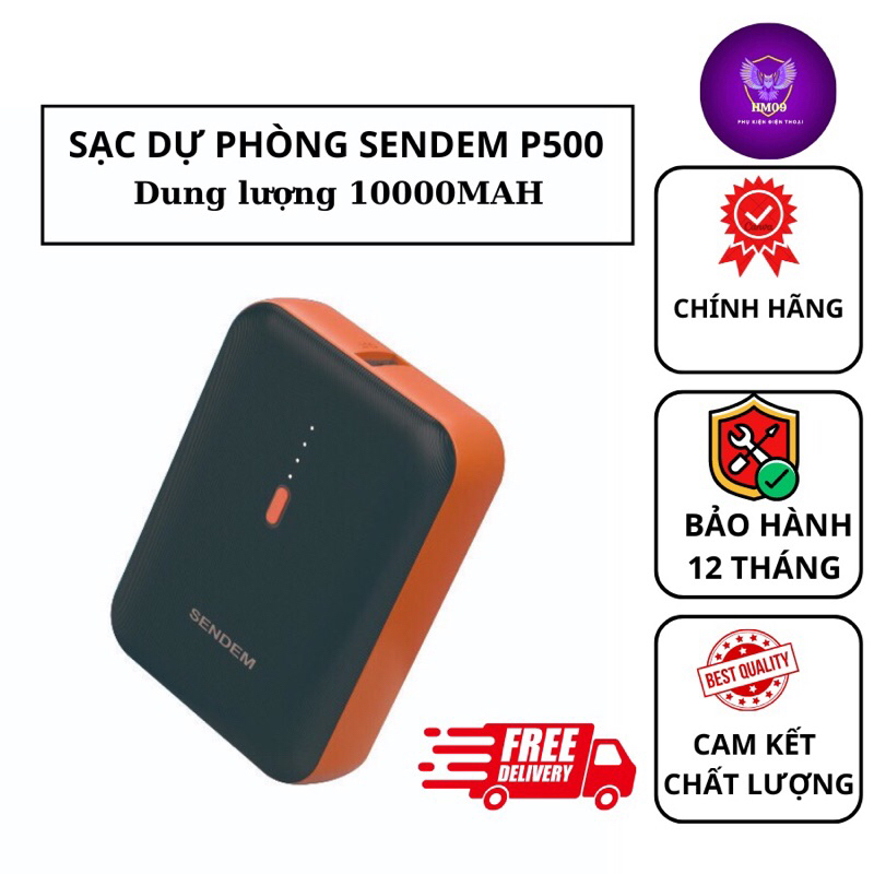 Sạc dự phòng Sendem P500 10000Mah - Hàng nội địa chính hãng -Hỗ trợ sạc ...