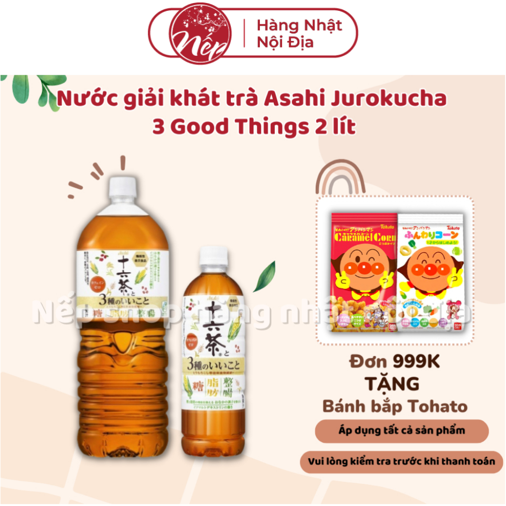 Nước giải khát trà Asahi Jurokucha 630ml Nhật Bản chiết xuất lúa mì và ...