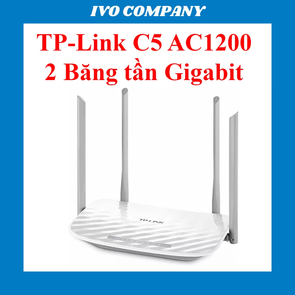 Router Wifi Chuẩn AC1200 Băng Tần Kép TP-Link Archer C5 Gigabit ...