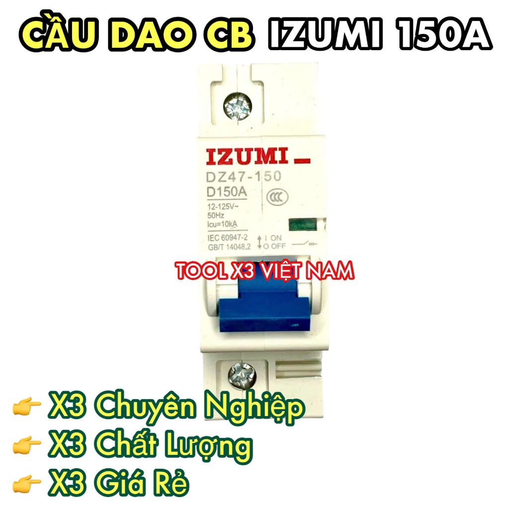 [CB - 150A] Cầu dao CB 125V - 150A IZUMI an toàn dành cho xe điện ...