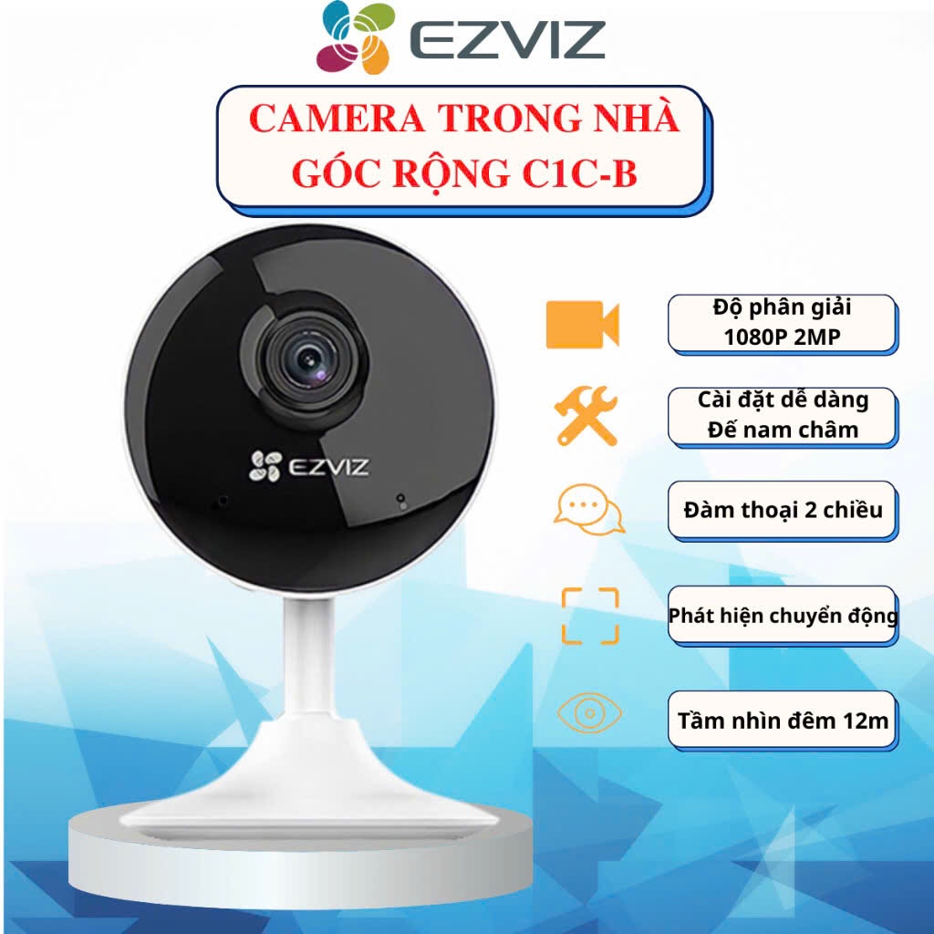 Camera wifi Ezviz C1C B 1080P Đàm thoại 2 chiều ,Tích hợp míc thu âm ...