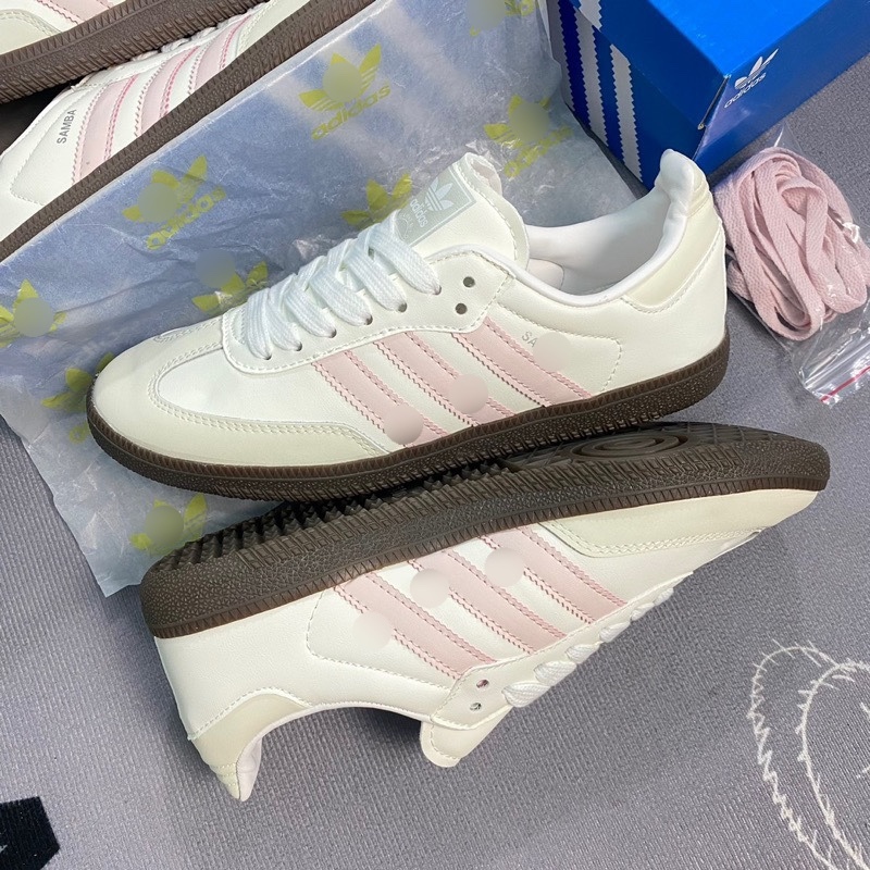 Giày saambaa Hồng nhạt addas, Giày sneaker Hồng phấn siêu xinh full box ...