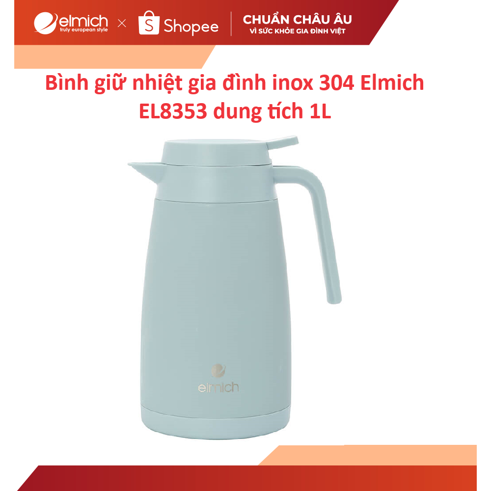 Bình giữ nhiệt gia đình inox 304 Elmich EL835 dung tích 1L | Shopee Việt Nam