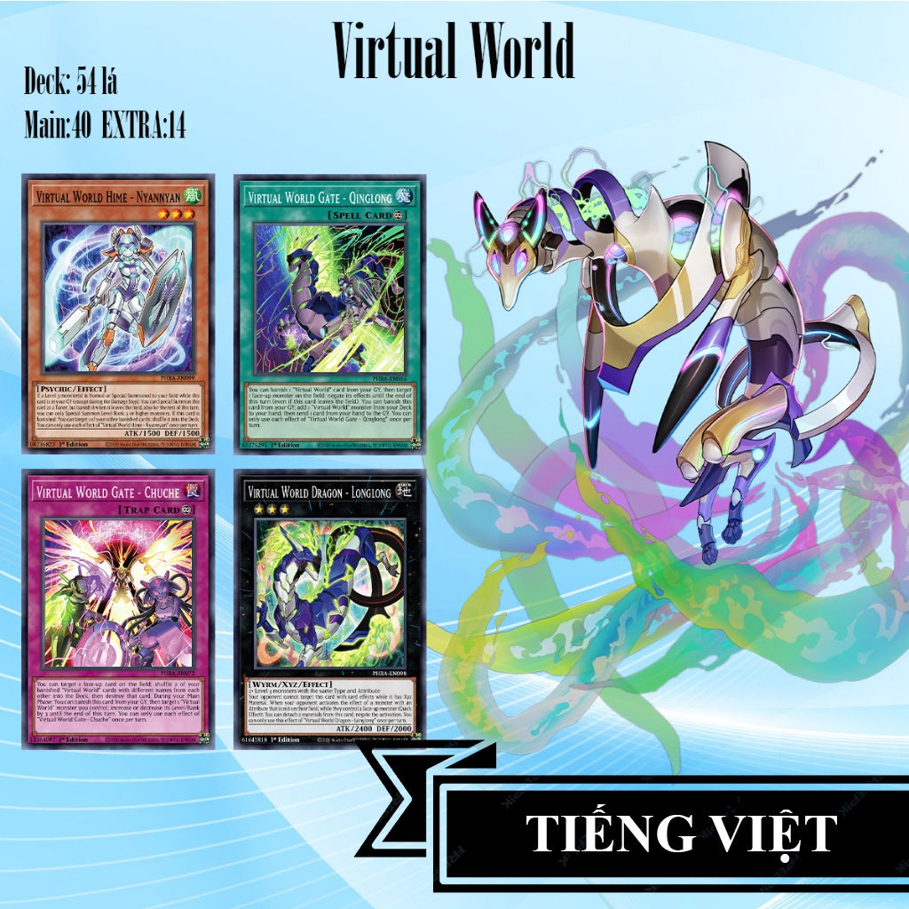 [TIẾNG VIỆT] Bài YuGiOh - Bộ 54 lá bài Virtual World - Virtual World ...