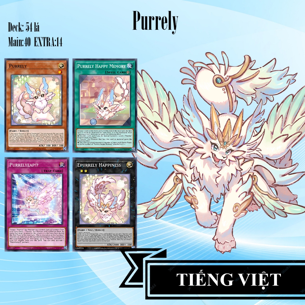 [TIẾNG VIỆT] Bài YuGiOh - Bộ 54 lá bài Purrely - Purrely Deck - Card ...