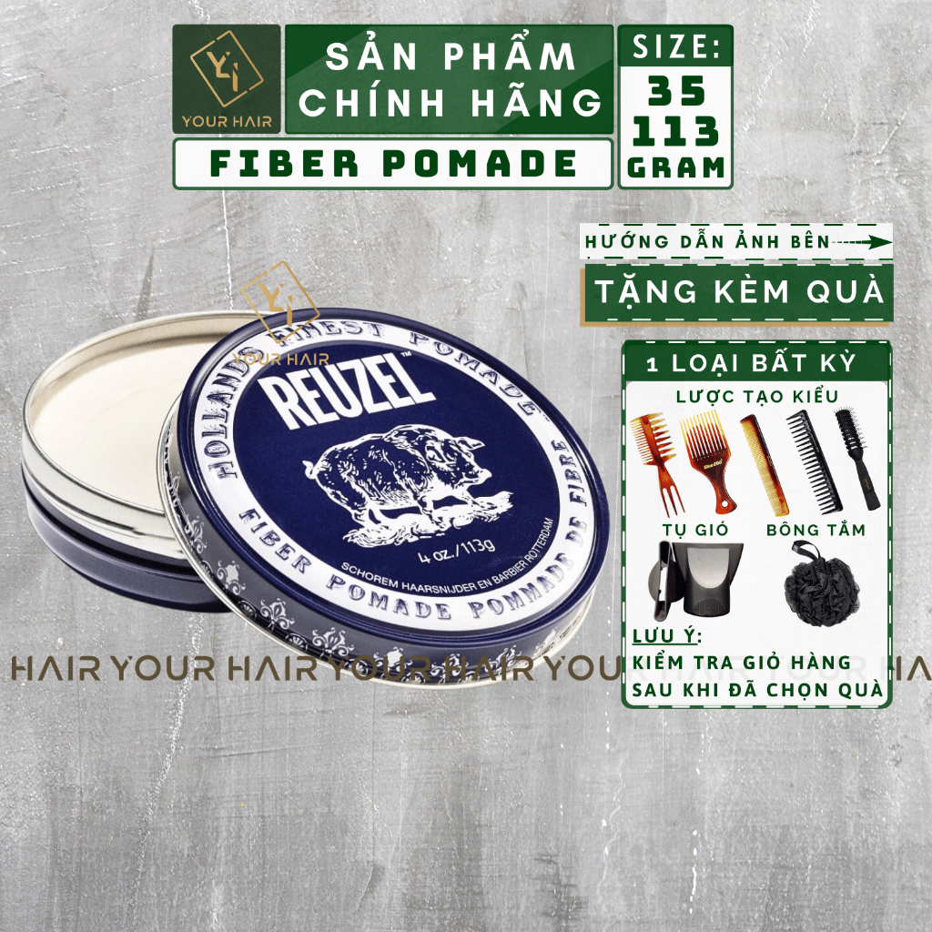 Sáp tạo kiểu Reuzel Fiber Pomade - 113g | Shopee Việt Nam