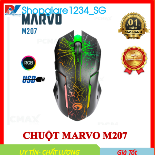 Chuột có dây Marvo M207 Led Chuyển Màu RGB- Hàng Chính Hãng 100% ...