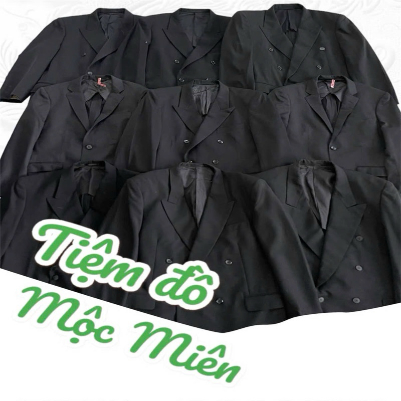 (2hand Nhật) Áo vest blazer menswear màu đen form suông, slimfit ...