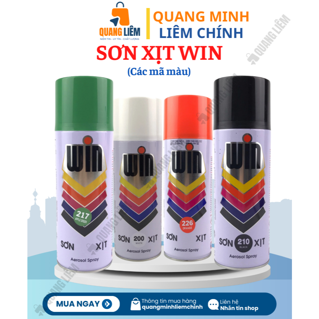 Sơn xịt WIN Spray Đủ Màu (400ml) [Hàng chính hãng nhà sản xuất] - Phân ...