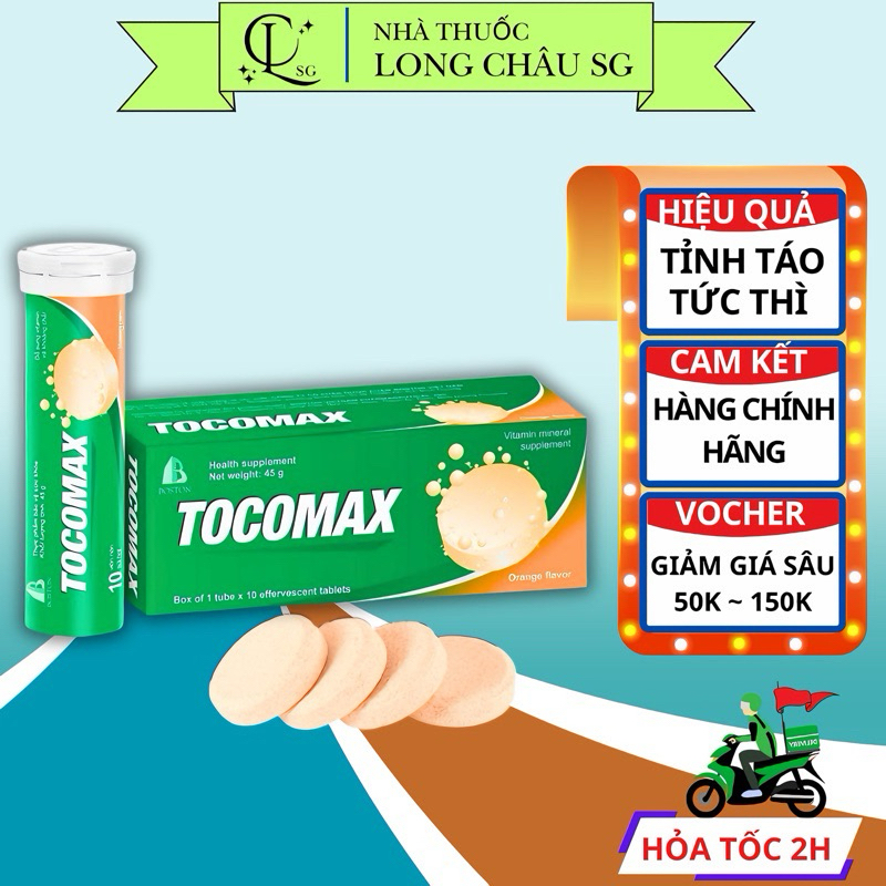 Sủi tăng lực Tocomax Plus bổ sung vitamin cho cơ thể, tăng sức đề kháng ...