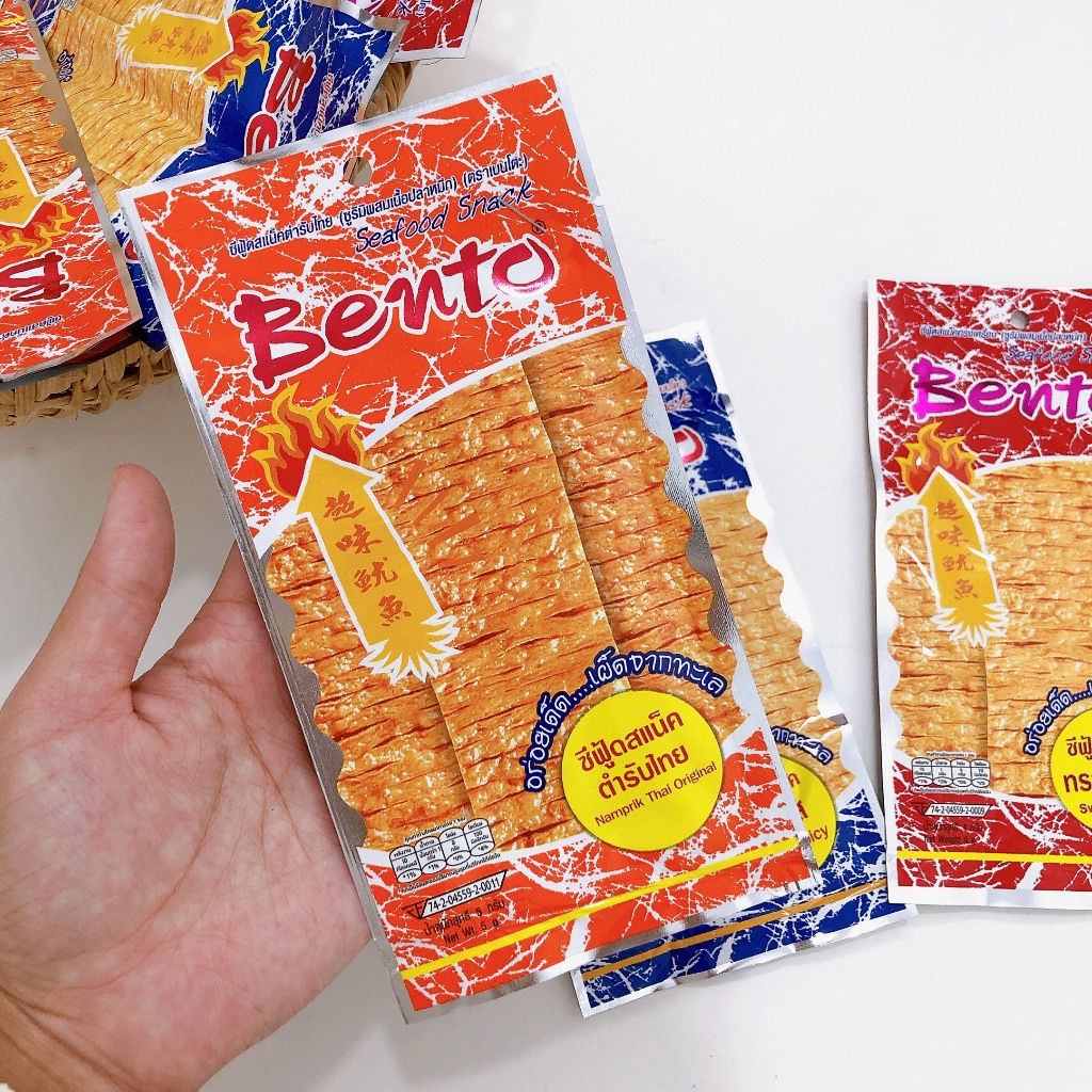 Mực Bento Gói 4g Snack Mực Bento Thái Lan Đủ 3 Vị Mực Bento Siêu Cay ...