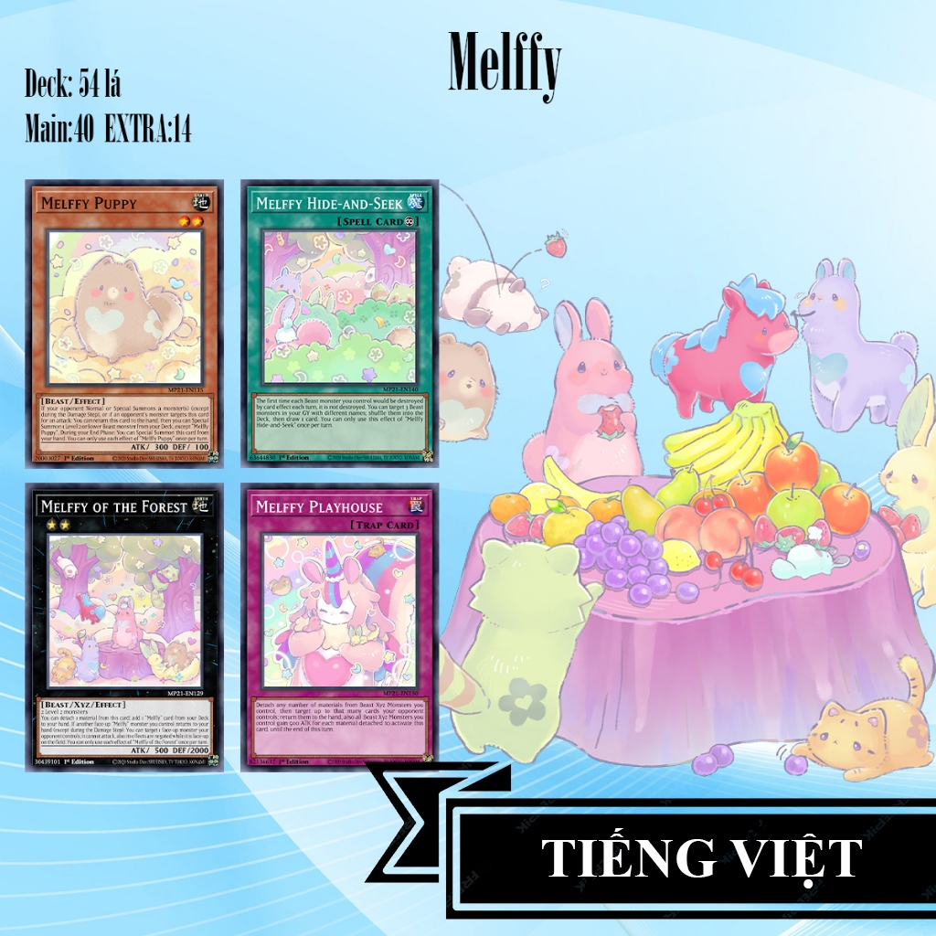 [TIẾNG VIỆT] Bài YuGiOh - Bộ 54 lá bài Melffy - Melffy Deck - Card Game ...