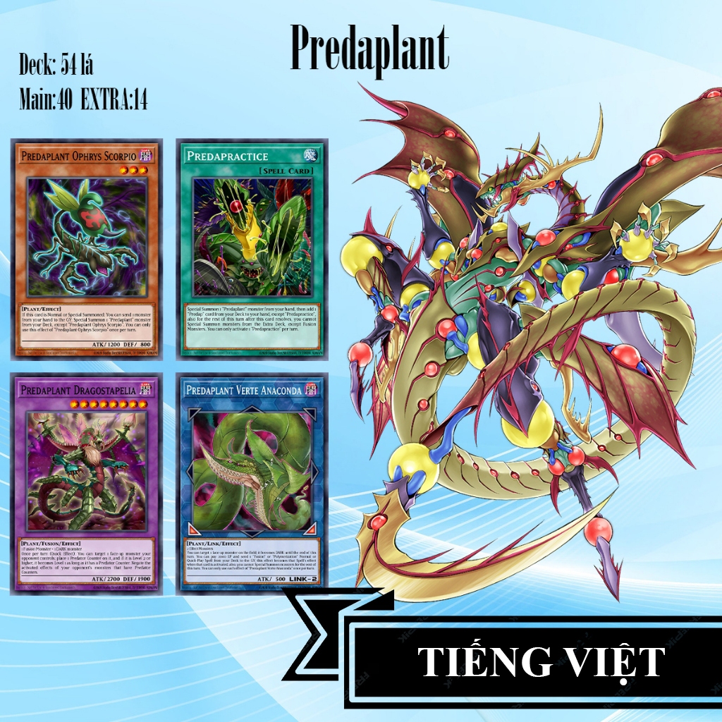 [TIẾNG VIỆT] Bài YuGiOh - Bộ 54 lá bài Predaplant - Predaplant Deck ...