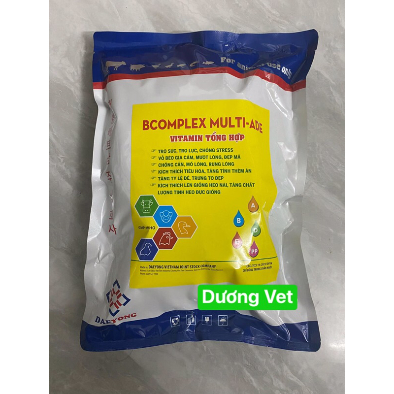 Bcomplex Multi ADE gói 1kg vitamin tổng hợp cho vật nuôi_daeyong thú y ...